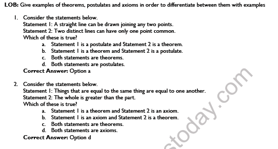 Cbse Class 9 Mathematics Introduction To Euclids Geometry Worksheet Set B